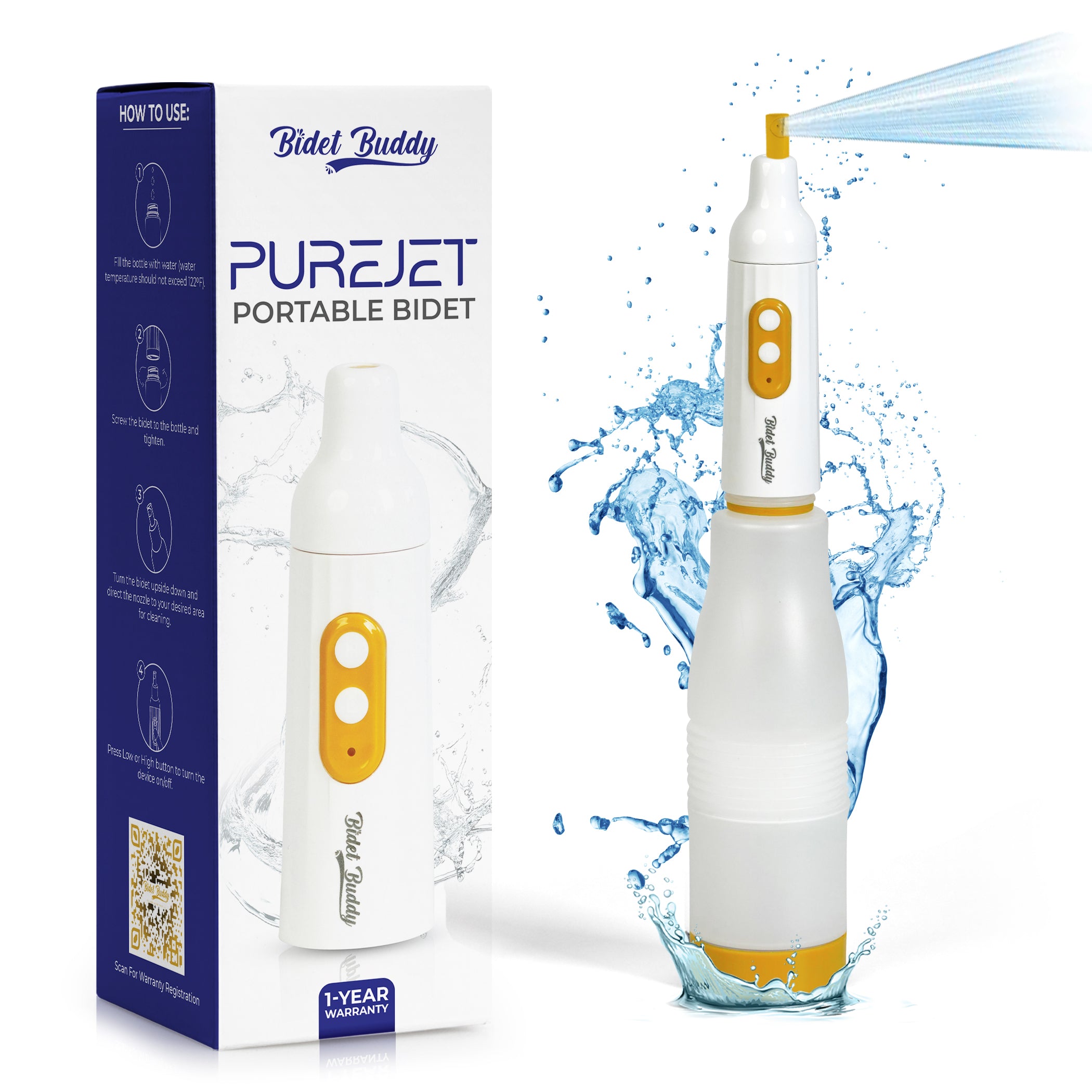 PureJet Rechargeable Portable Bidet – Bidet Buddy®